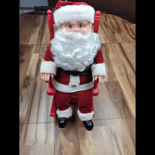 Santa Claus in a Rocking Chair - Etsy