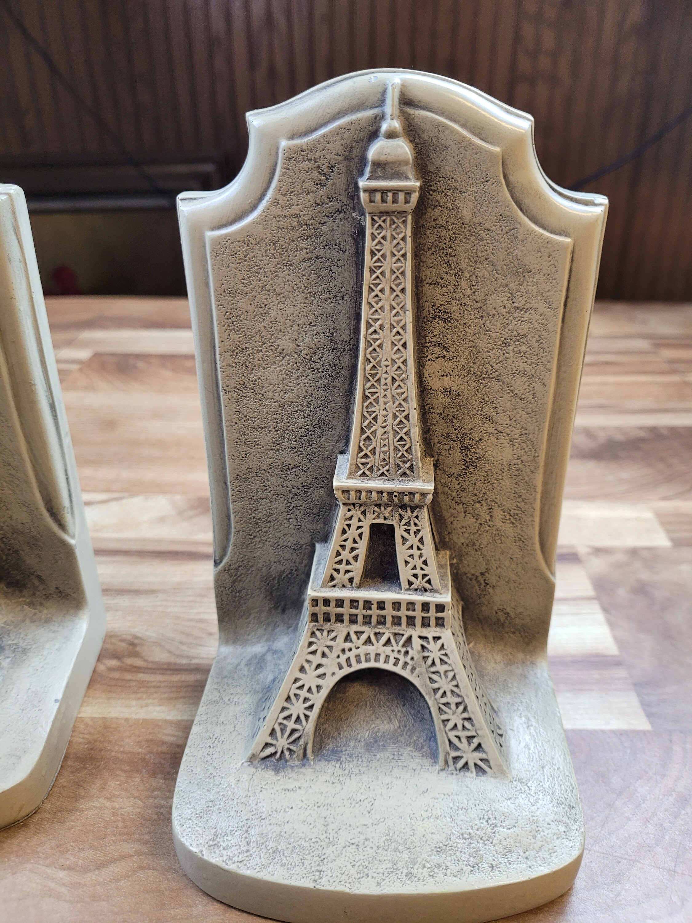 Paris Eiffel Tower TMS Vintage Historical Wonders Heavy Resin Bookends ...