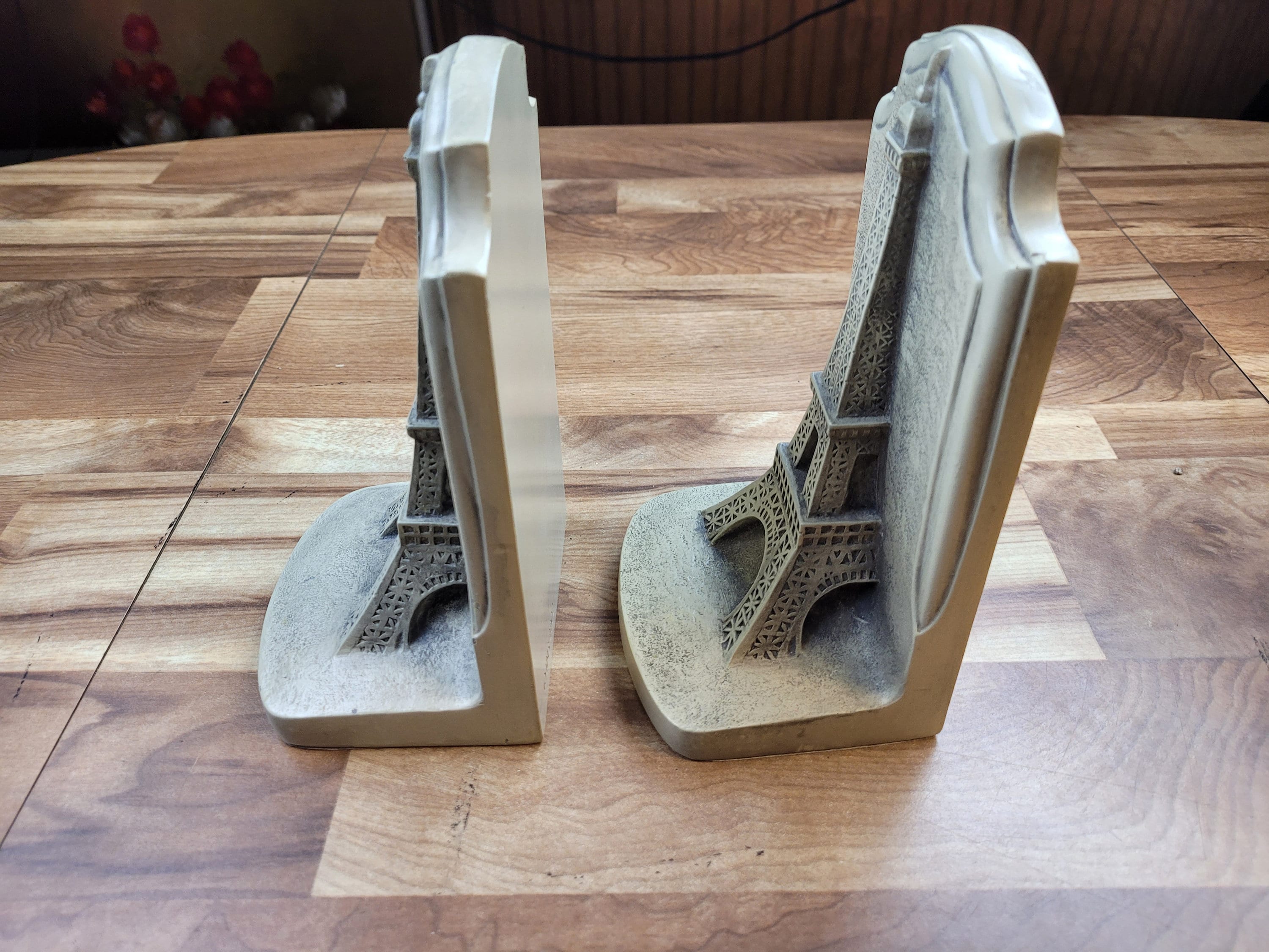 Paris Eiffel Tower TMS Vintage Historical Wonders Heavy Resin Bookends ...
