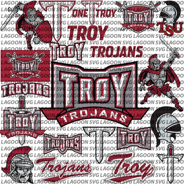 Trojans Football Svg - Etsy