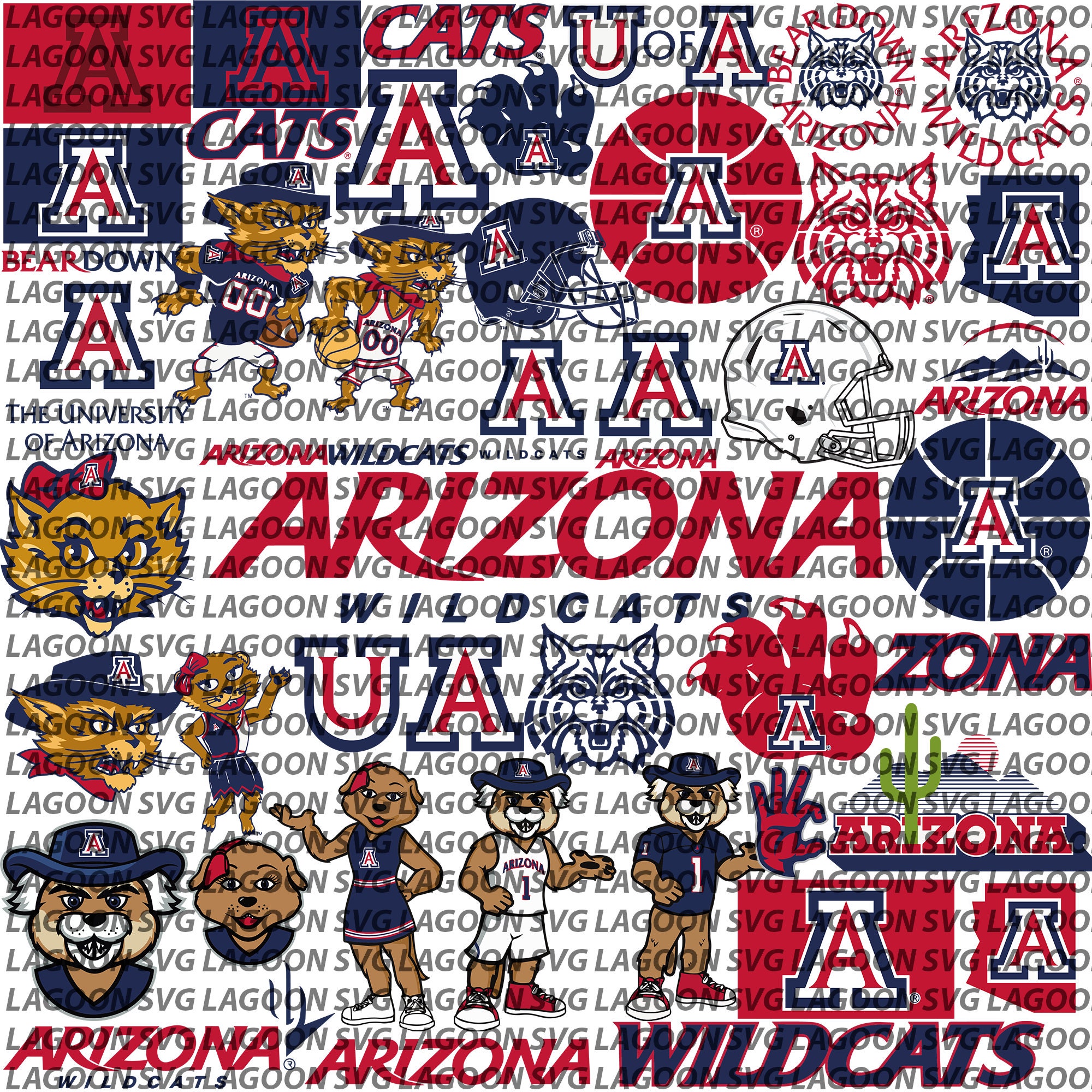 Wildcats Svg University Svg Bundle Arizona Football Svg - Etsy