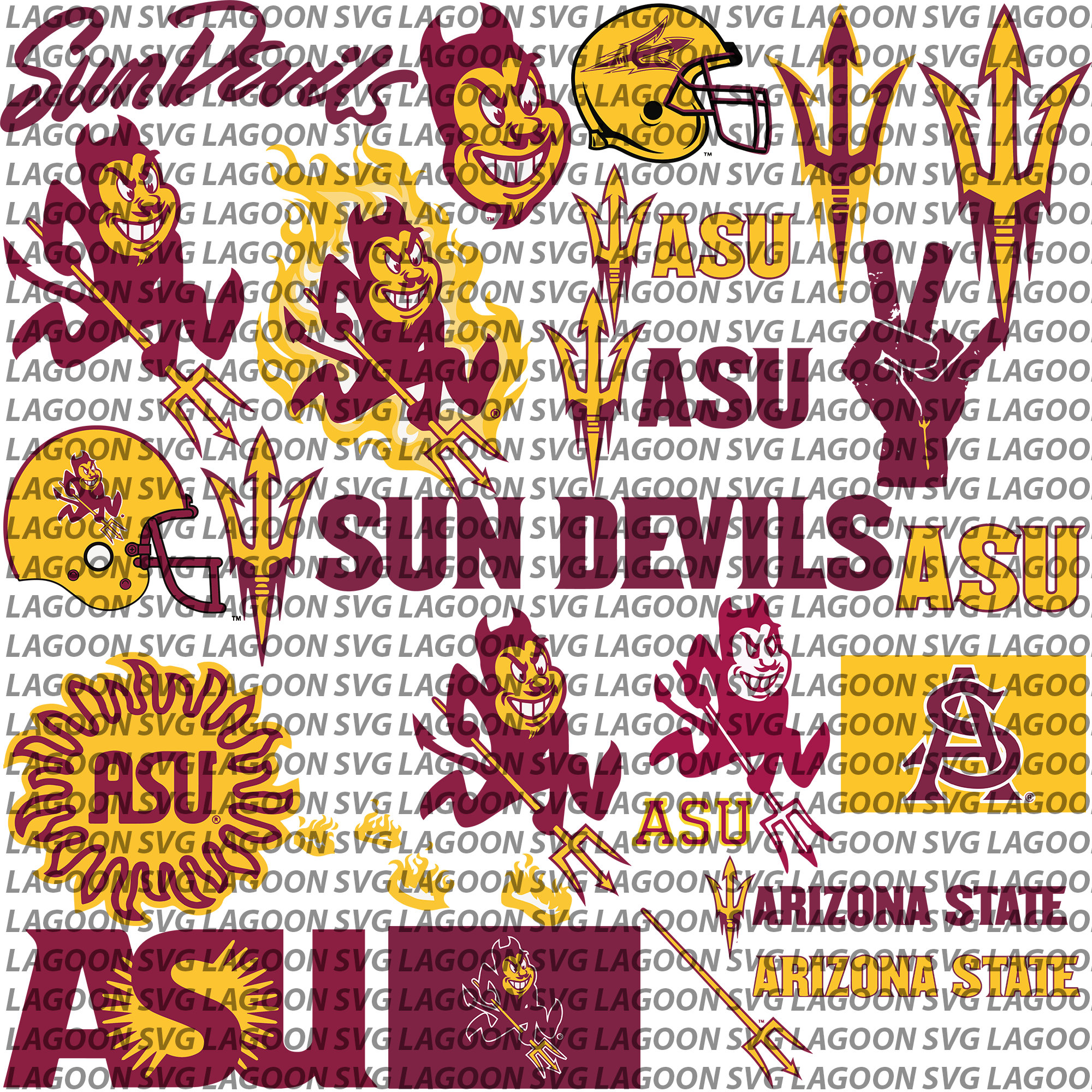 Sun Devils Svg University Svg Bundle Arizona State - Etsy