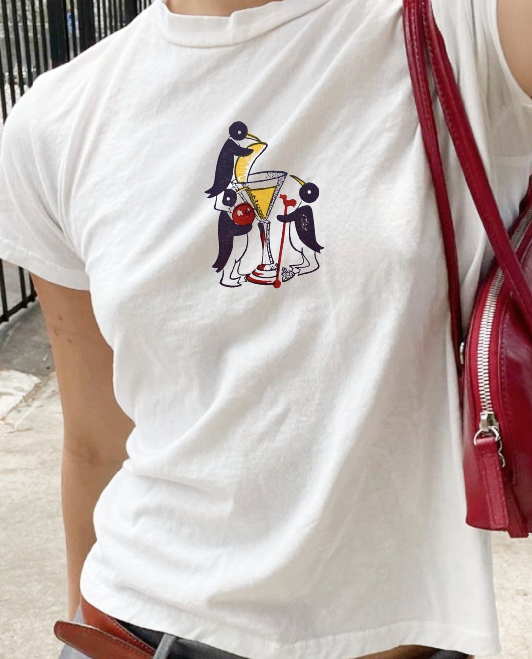 Retro Cocktail Baby Tee, Western Baby Tee, Pinterest Aesthetic, Retro ...