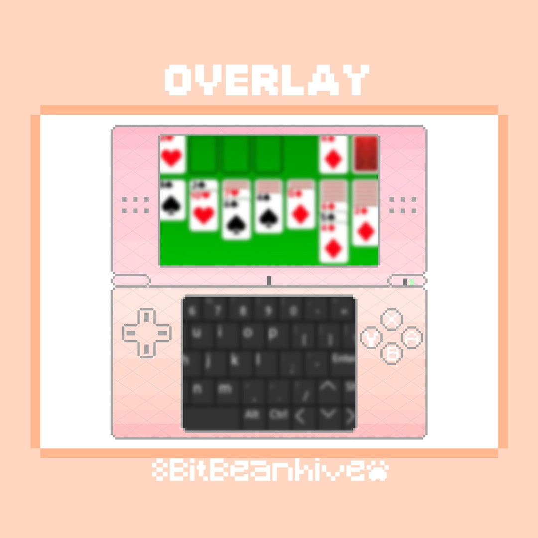 Pastel Handheld Dual Screen Game Console Overlay Ready to Use Streamer ...