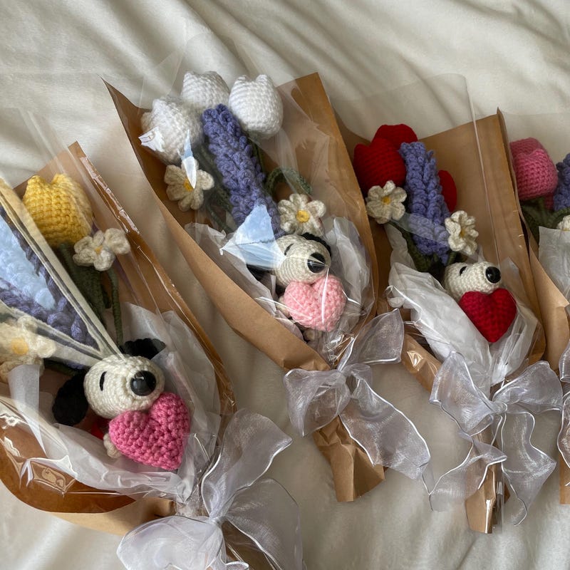Snoopy Flower Bouquet - Etsy