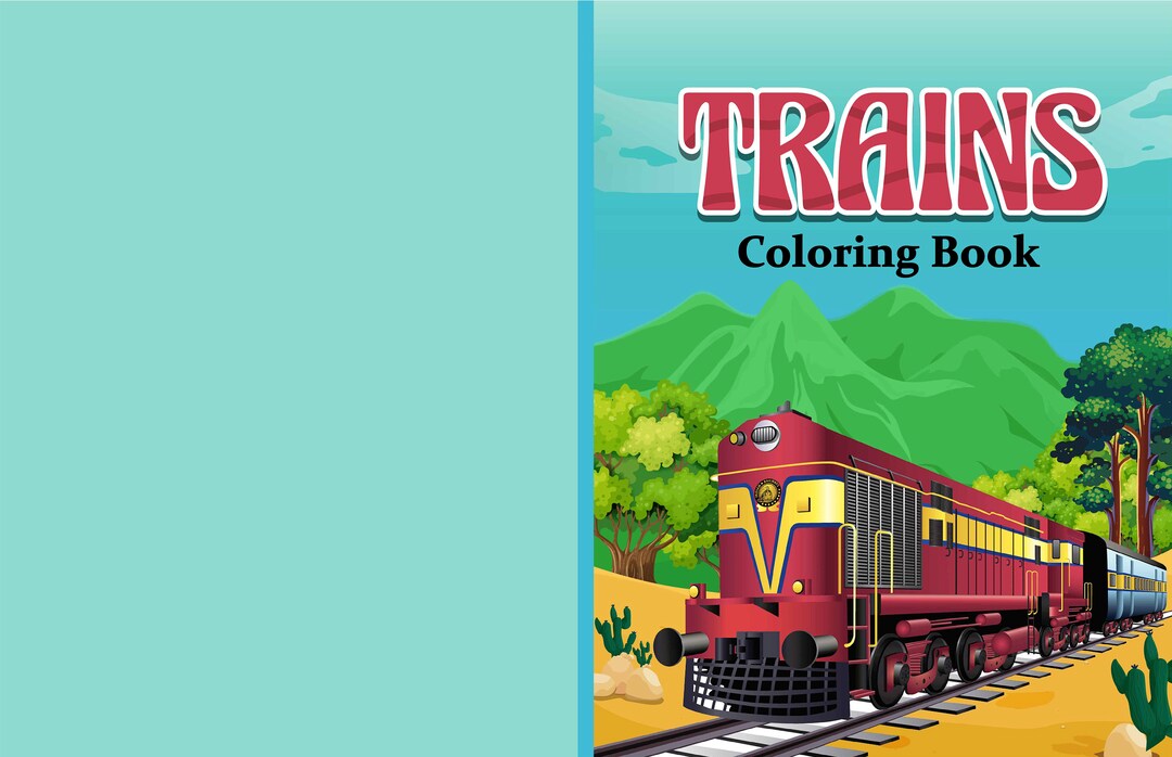 Amazing Trains Coloring Book : for Kids 4-10, 23 Pages - Etsy