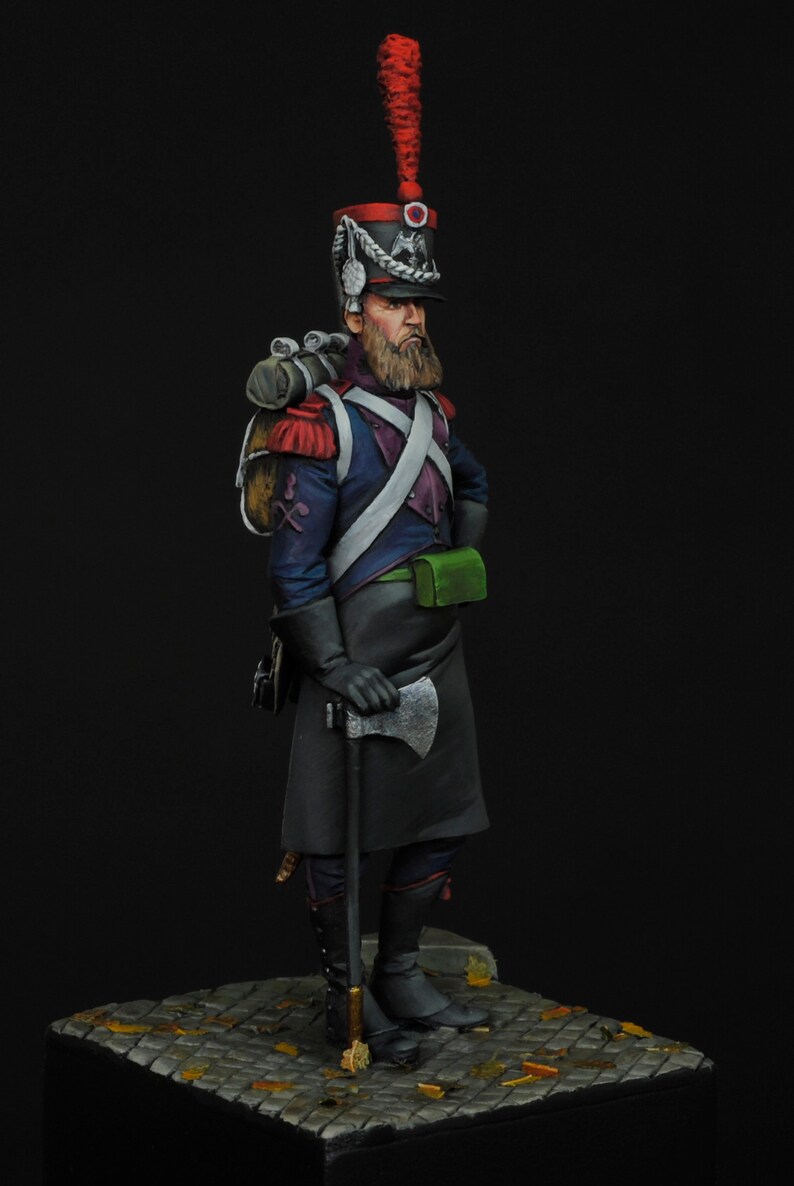 French Sapper 1808 / 54mm Scale Miniature / Hand Painted / Collectable ...