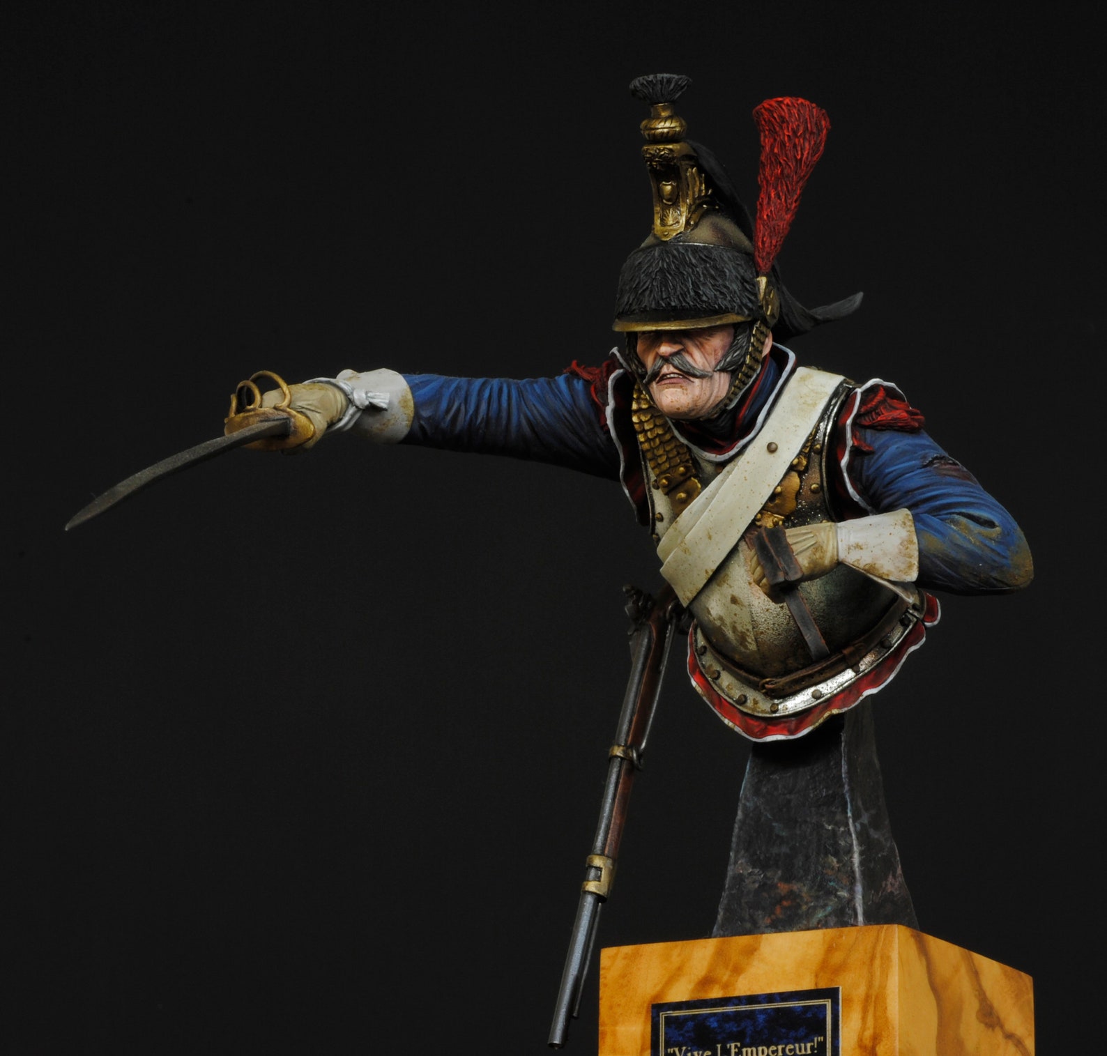 French Cuirassier Waterloo 1815 / 1/9th Scale Bust / Hand Painted ...