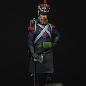 French Sapper 1808 / 54mm Scale Miniature / Hand Painted / Collectable ...