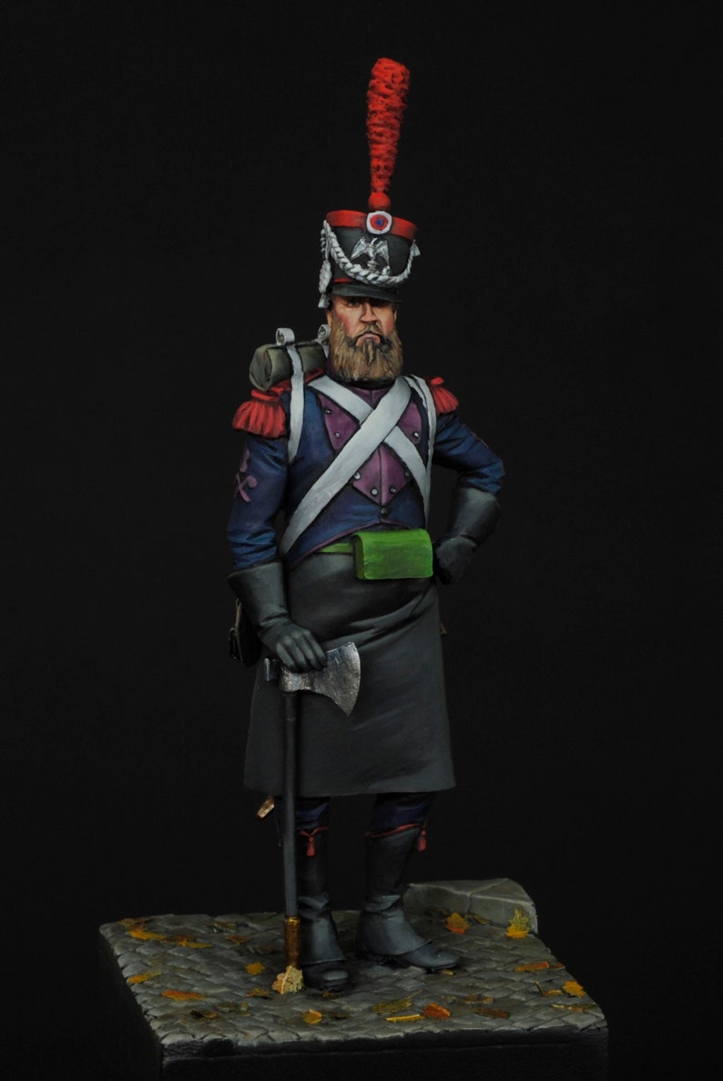 French Sapper 1808 / 54mm Scale Miniature / Hand Painted / Collectable ...