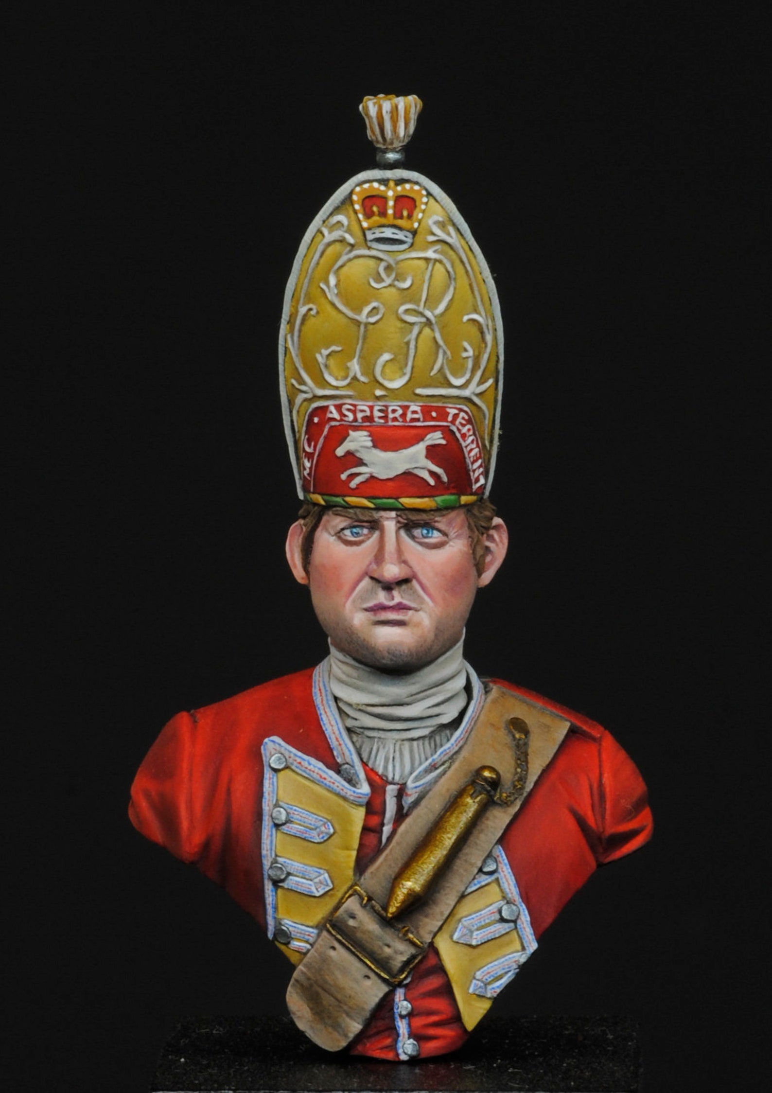 Grenadier, 9th Regiment of Foot 1751 / 1/12th Scale Hand Painted Bust ...