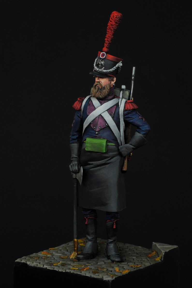French Sapper 1808 / 54mm Scale Miniature / Hand Painted / Collectable ...