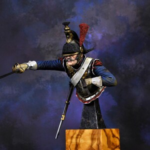 French Cuirassier Waterloo 1815 / 1/9th Scale Bust / Hand Painted ...
