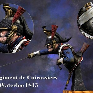 French Cuirassier Waterloo 1815 / 1/9th Scale Bust / Hand Painted ...