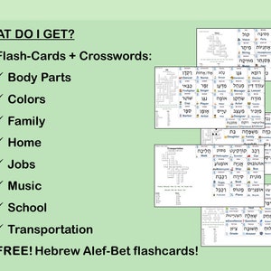 Learn Hebrew Study Case Hebrew Flashcards and Crosswords Ultimate ...