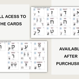 Printable Hebrew Alef-bet | Biblical Letters Cards | Special for Kids ...