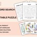 Word Search Printable #1 | Digital and Printable Puzzles | Includes ...