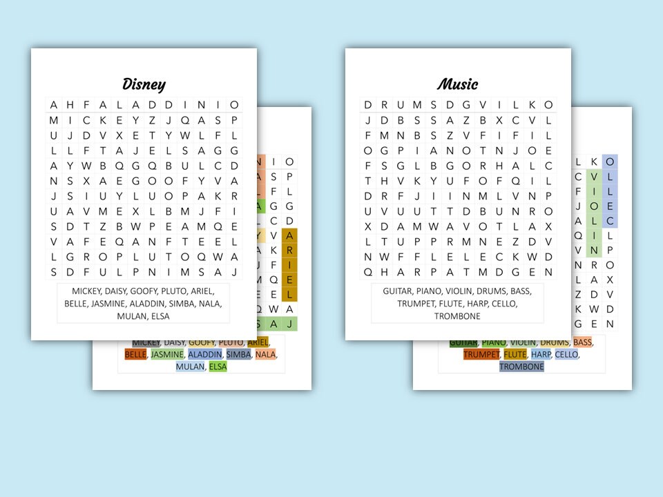 Word Search Printable #2 | Digital and Printable Puzzles | Includes ...