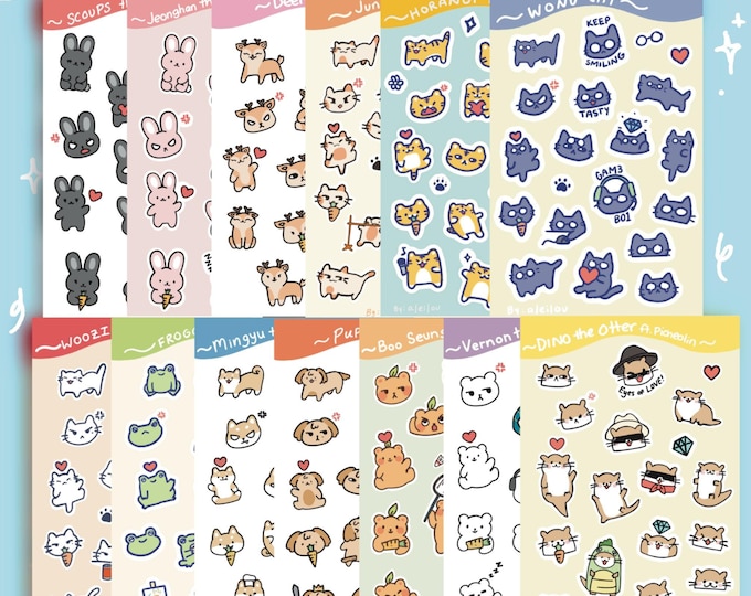 SVT Sticker Set / " Cutie Snacks Sticker Collection " / Fanmade Kit ...