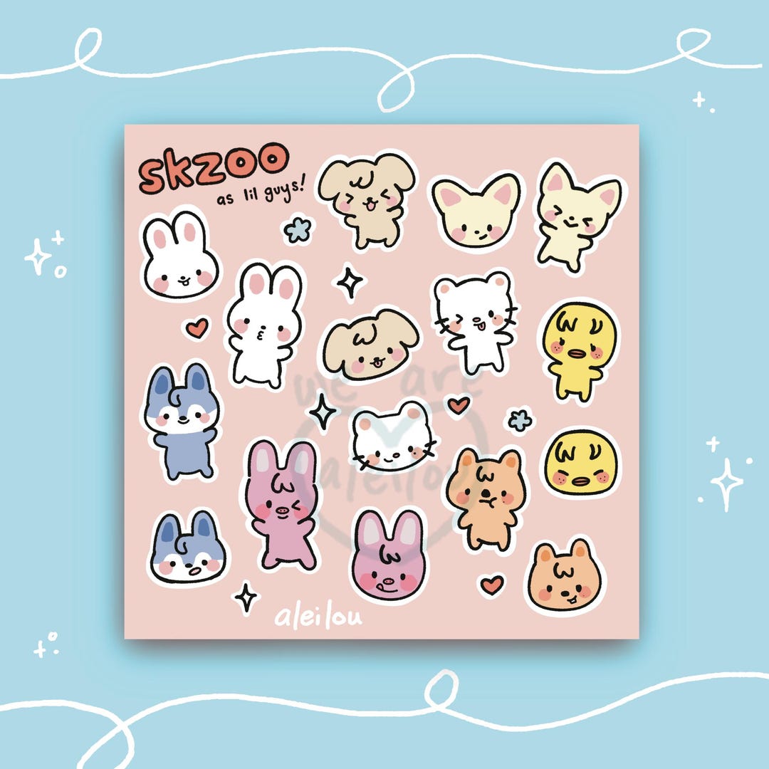 Stray Kids SKZOO Sticker Sheet - Etsy