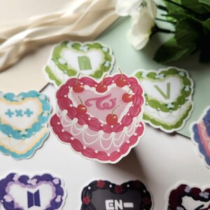 Kpop Logo Vintage Cake Sticker - Etsy