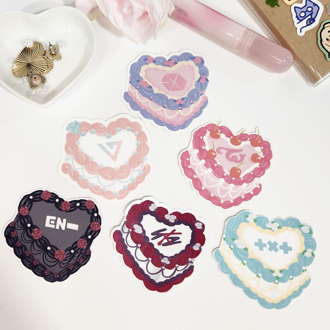 Kpop Logo Vintage Cake Sticker - Etsy