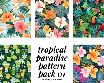 Tropical Paradise: Playful Patterns for Fun in the Sun - Etsy