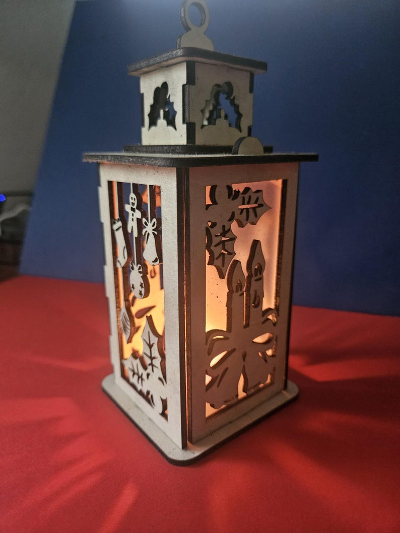 Laser Cut Lantern, Comes With T Light . Decorative Seasonal Item ...