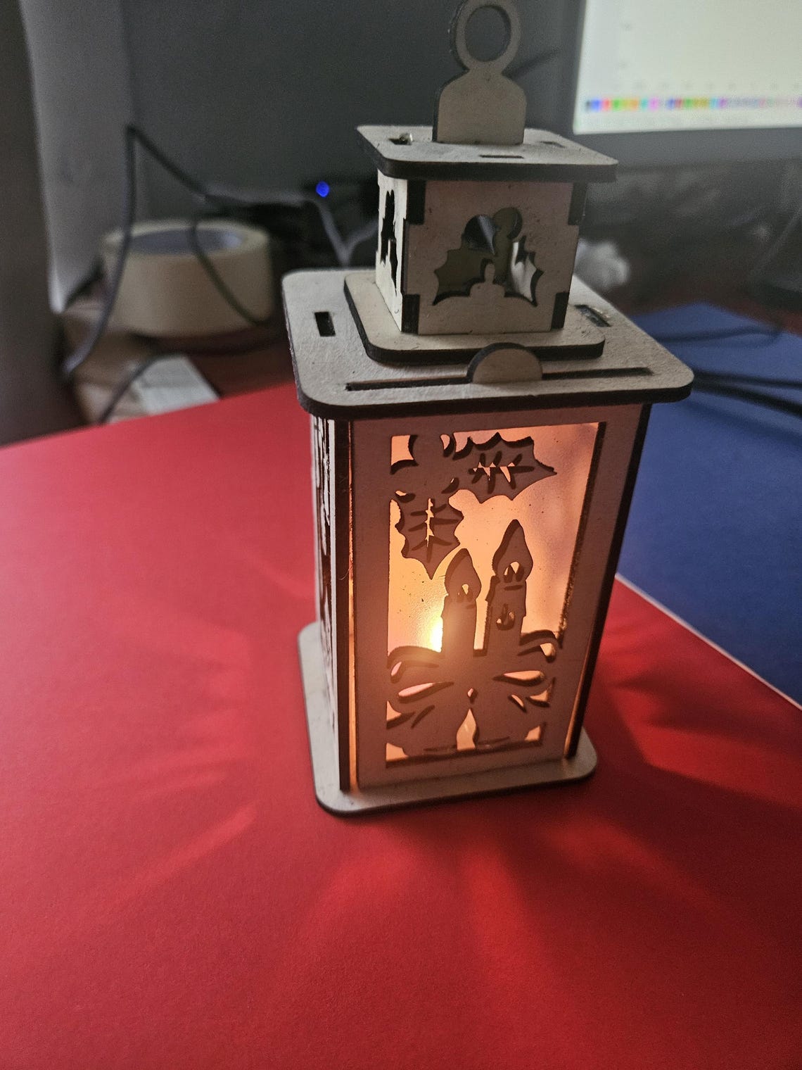 Laser Cut Lantern, Comes With T Light . Decorative Seasonal Item ...