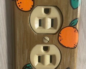 Hand Painted Outlet Cover With Strawberries - Etsy