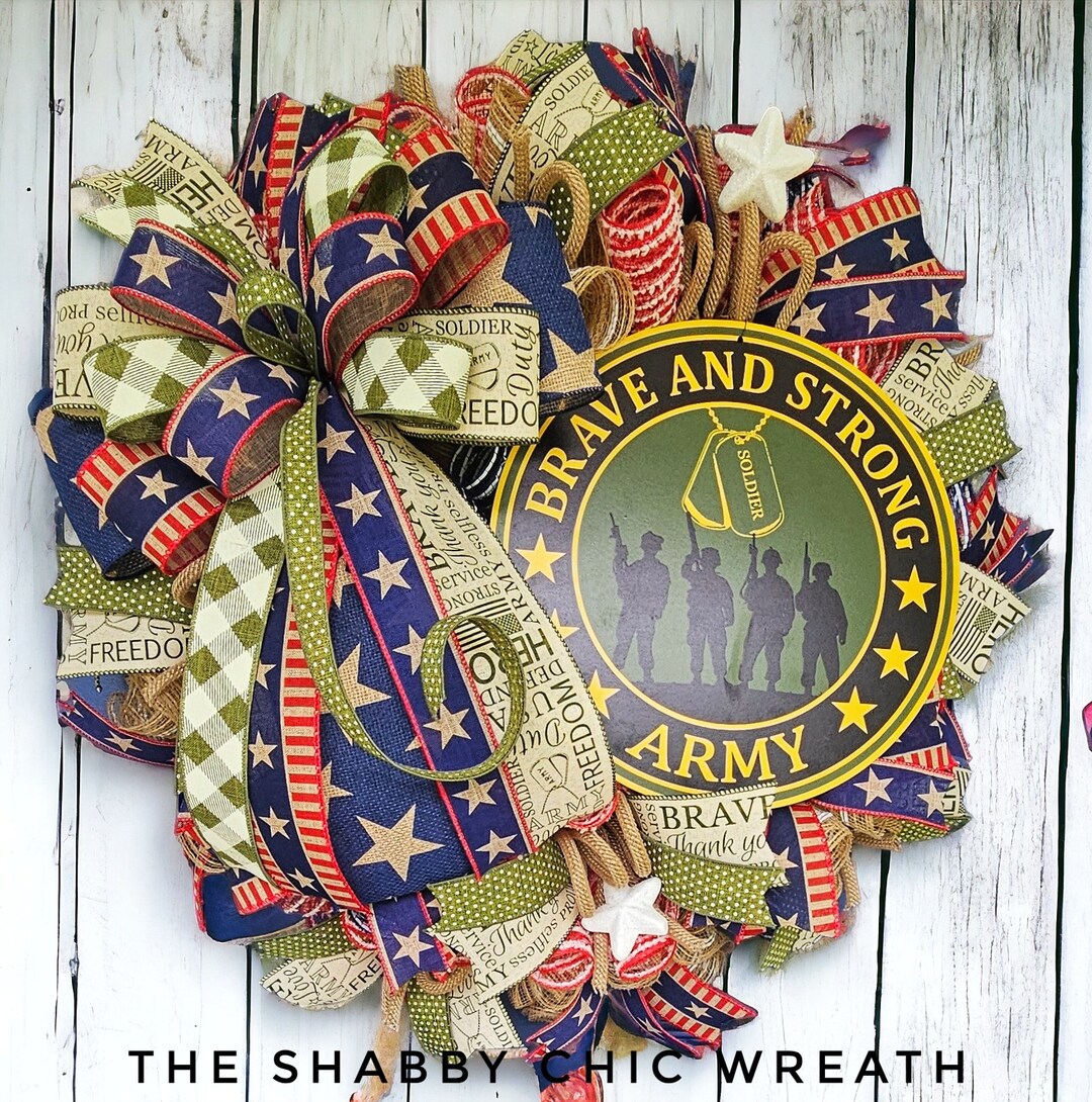 Military Wreath, Veteran Front Door Decor, Air Force, U.S. Army ...