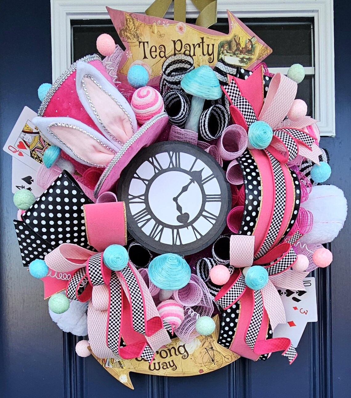 Mad Hatter Wreath | Alice in Wonderland Wreath | Tea Party Easter ...