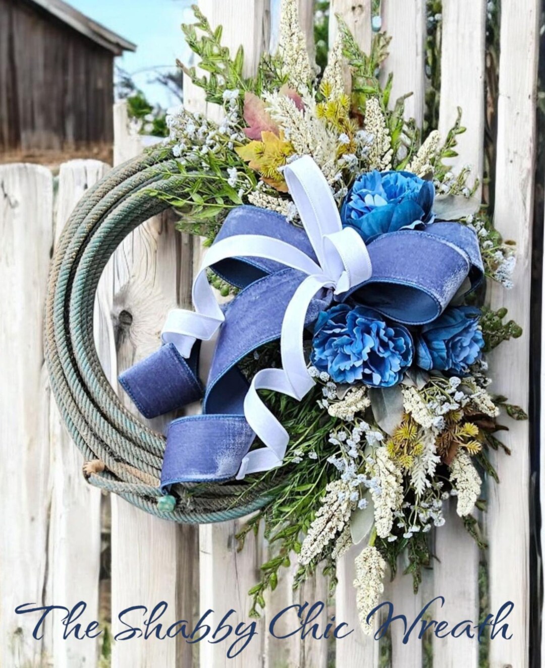 Boho Lasso Rope Wreath, Country Barn Wedding Decoration, Lariat Rope ...