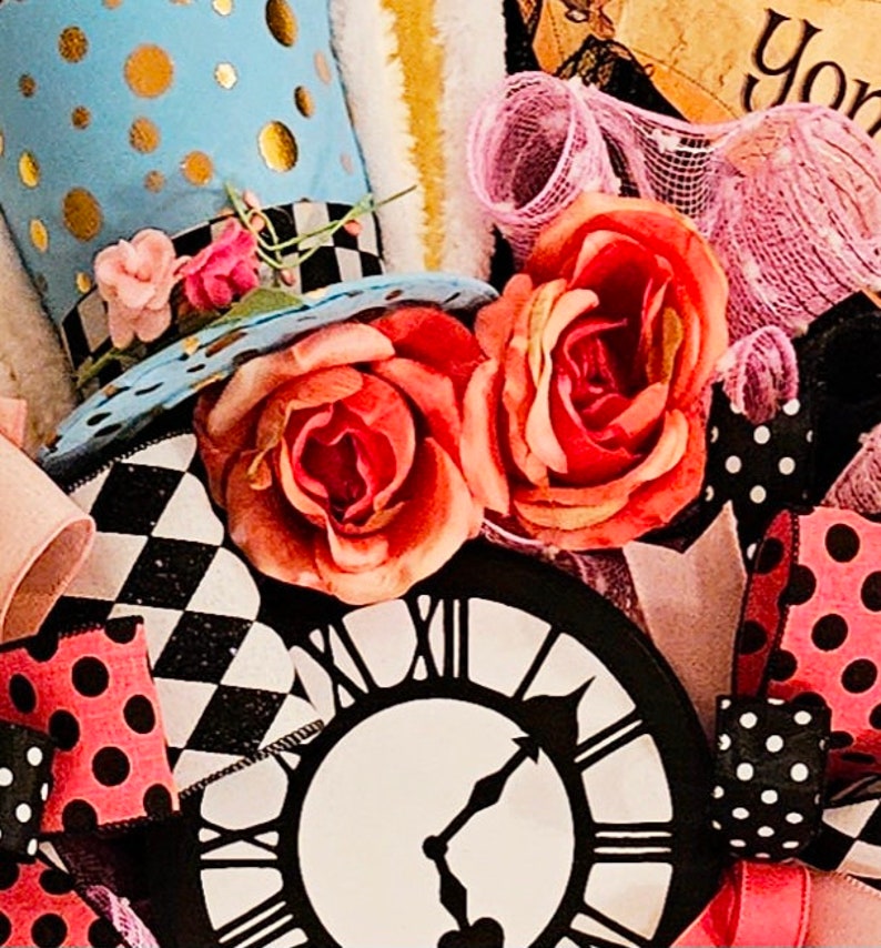 Mad Hatter Wreath, Alice in Wonderland Decor, Easter Wreath, Easter ...