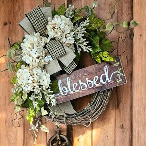 Floral Grapevine Wreath, Everyday Wreath, Amazing Grace Wreath ...