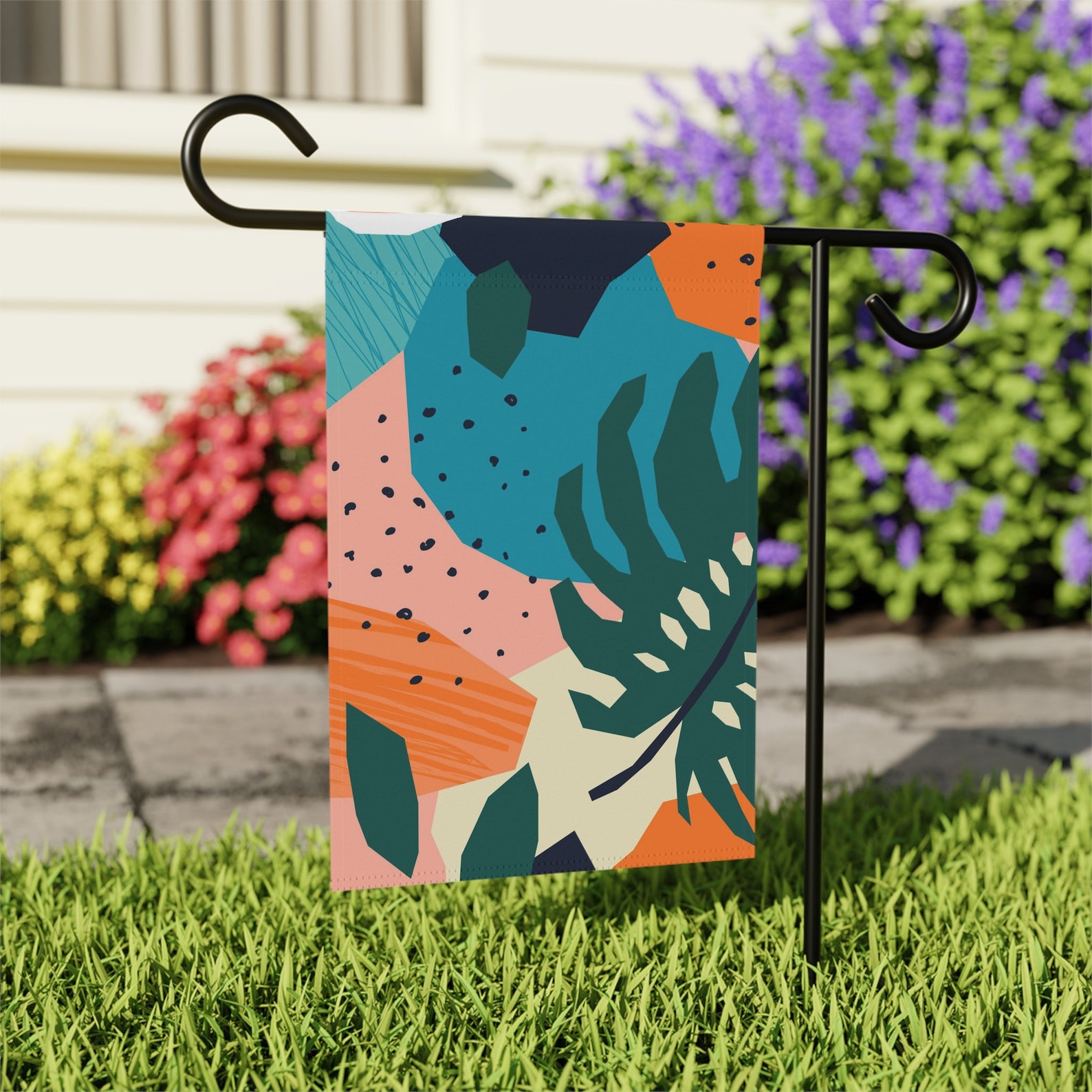 Modern Boho Garden Flag, Welcome Flag Double Sided Flag Boho Outside ...