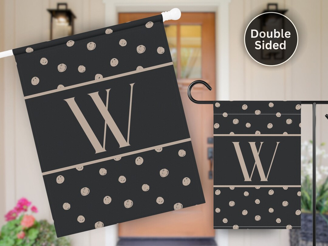 Custom Farmhouse Monogram House or Garden Flag, Double Sided ...
