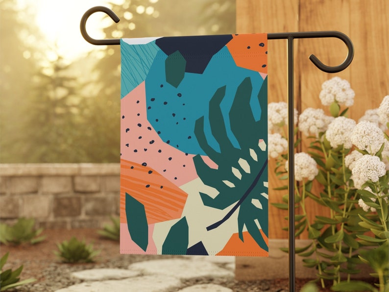 Modern Boho Garden Flag, Welcome Flag Double Sided Flag Boho Outside ...