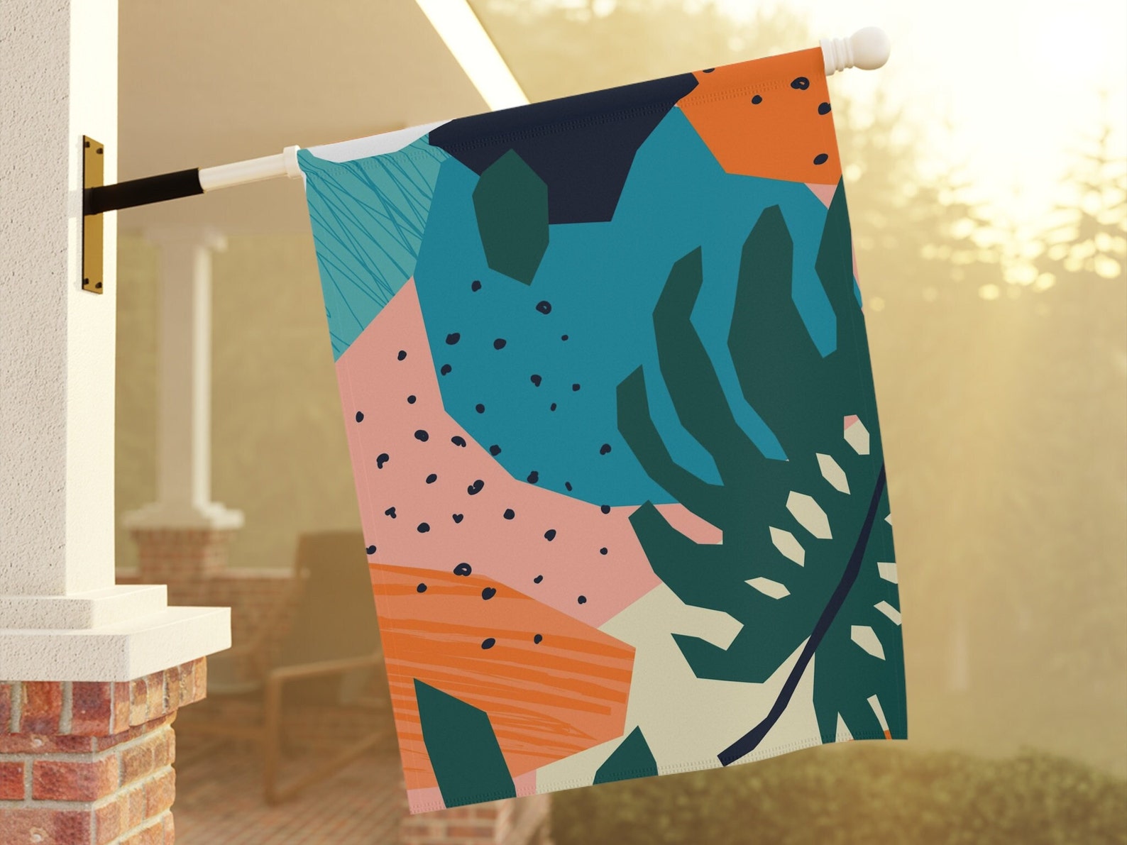 Modern Boho Garden Flag, Welcome Flag Double Sided Flag Boho Outside ...