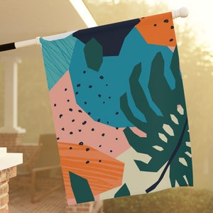 Modern Boho Garden Flag, Welcome Flag Double Sided Flag Boho Outside ...