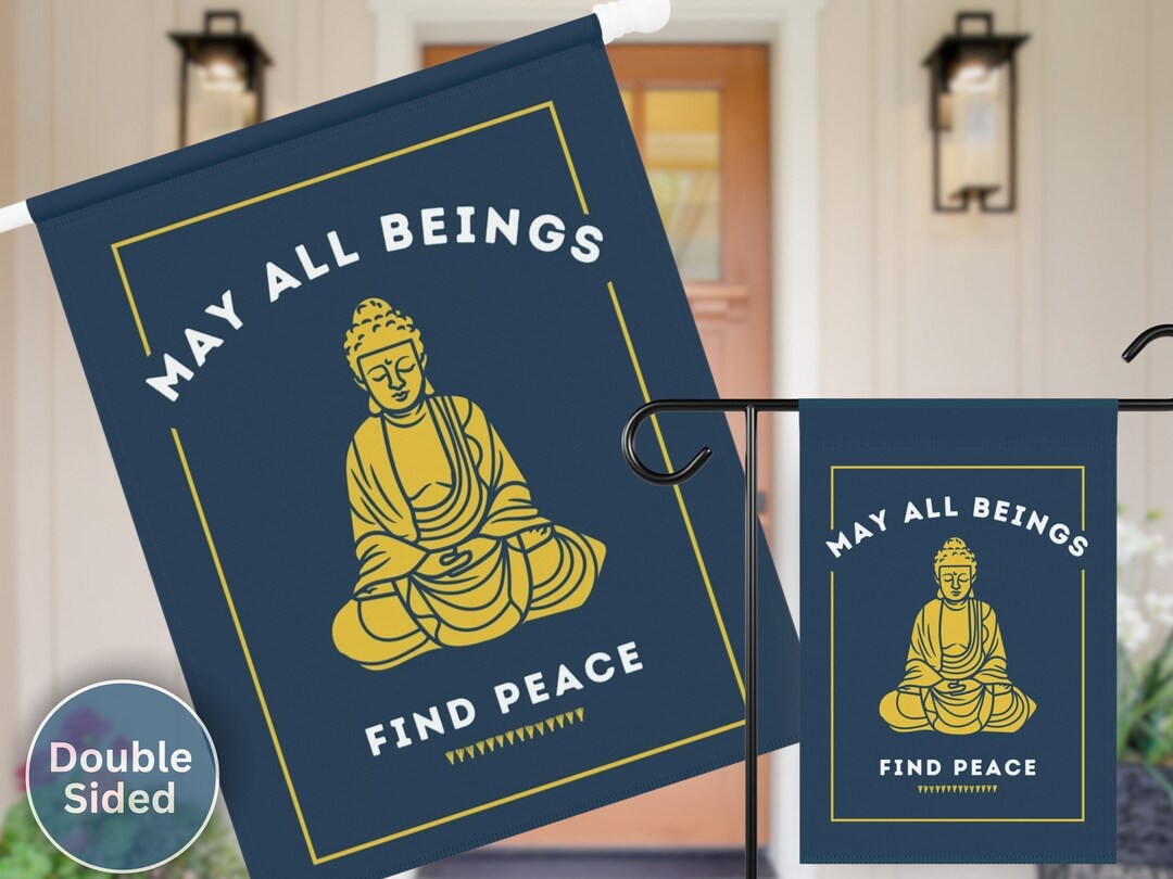 Buddhist Flag May All Beings Find Peace Flag Buddha Peace Garden Flag ...