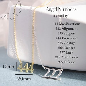 Angel Number Necklace and Guardian Angel Number Jewelry, 444 and All ...