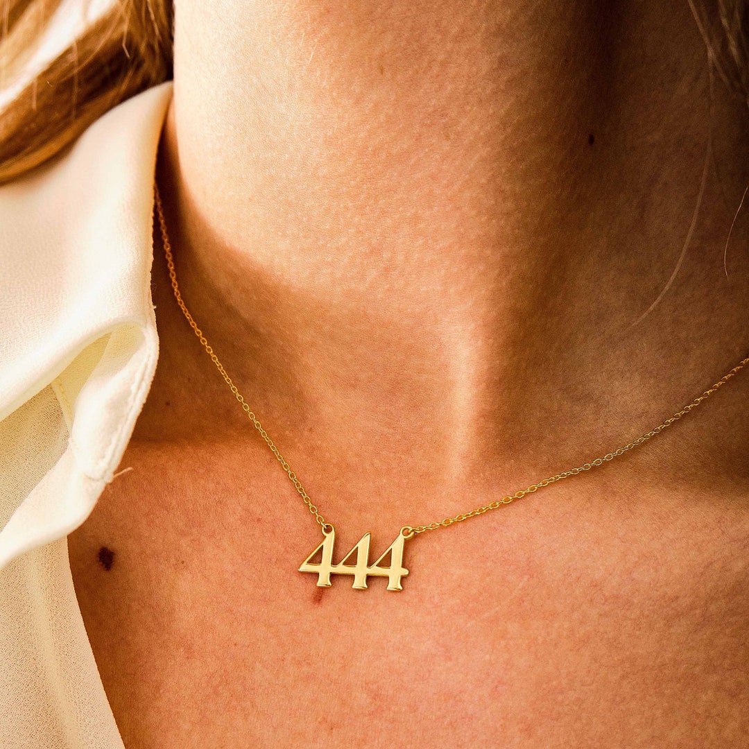 Angel Number Necklace and Guardian Angel Number Jewelry, 444 and All ...