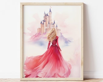 Sleeping Beauty Dress Changing Colors Vintage Fairytale Illustration ...