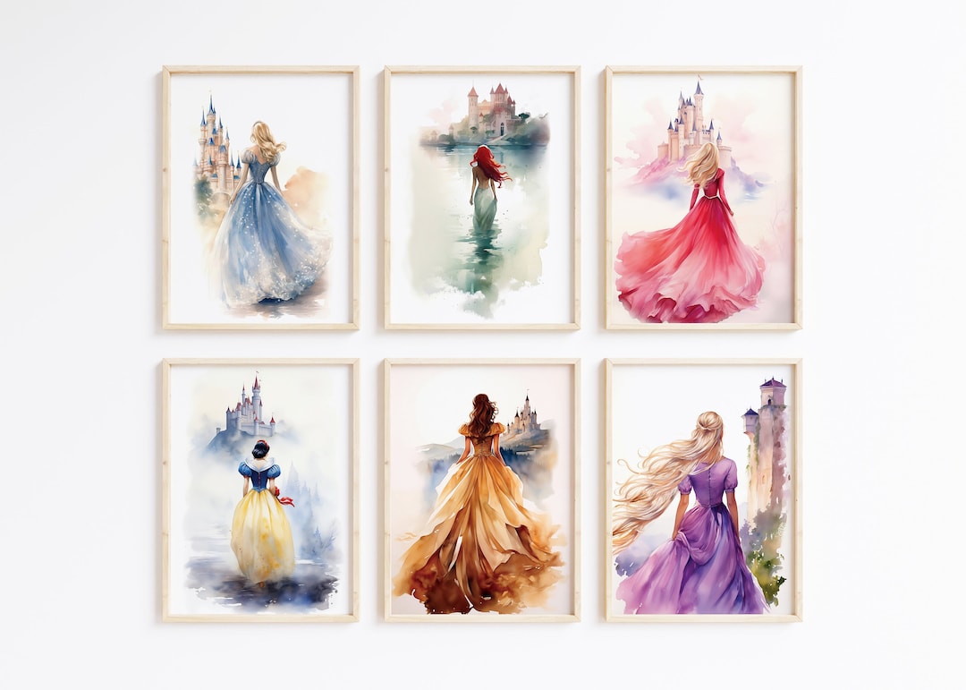 Fairytale Princesses Set | Sleeping Beauty, Cinderella, Belle, Snow White, Rapunzel & Ariel ...