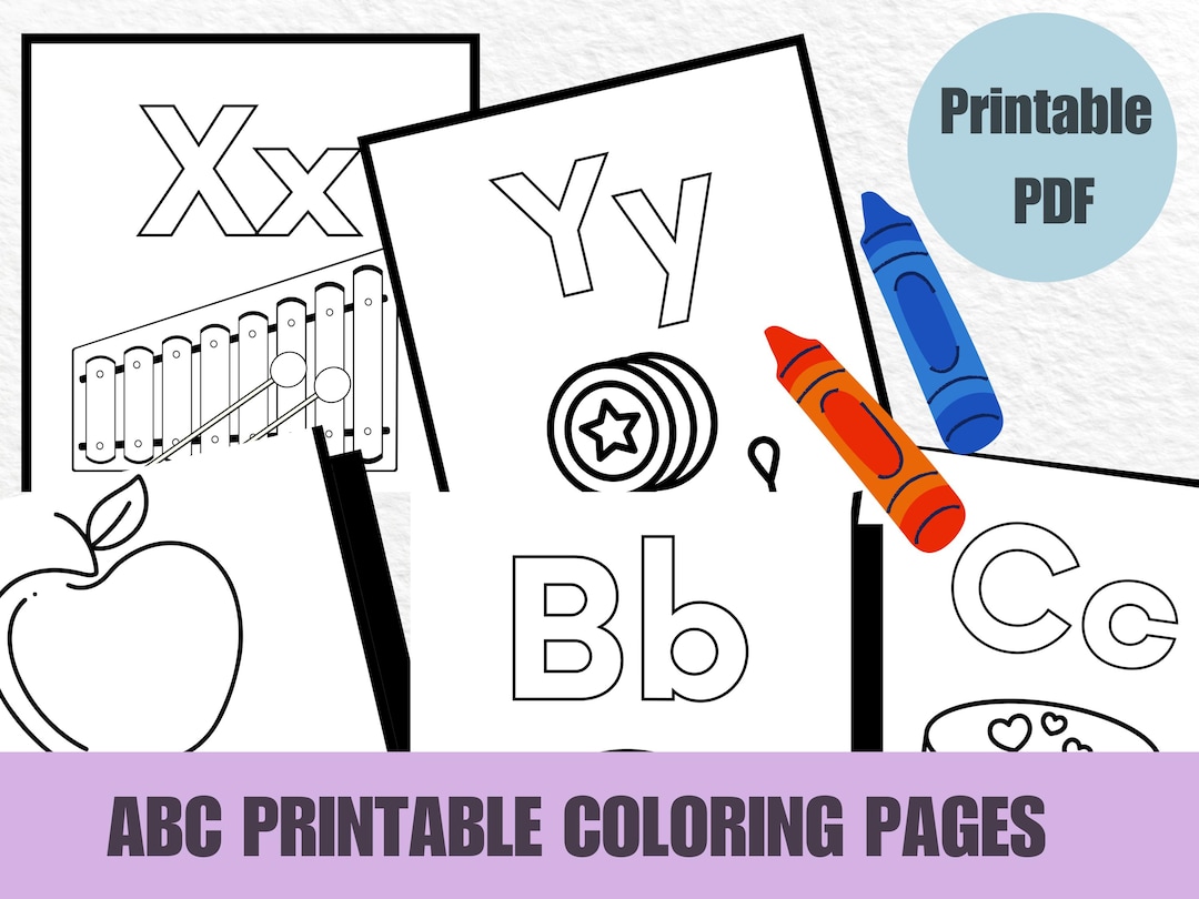 Alphabet Coloring Book, Printable Pages, Coloring Pages, Kids First ...