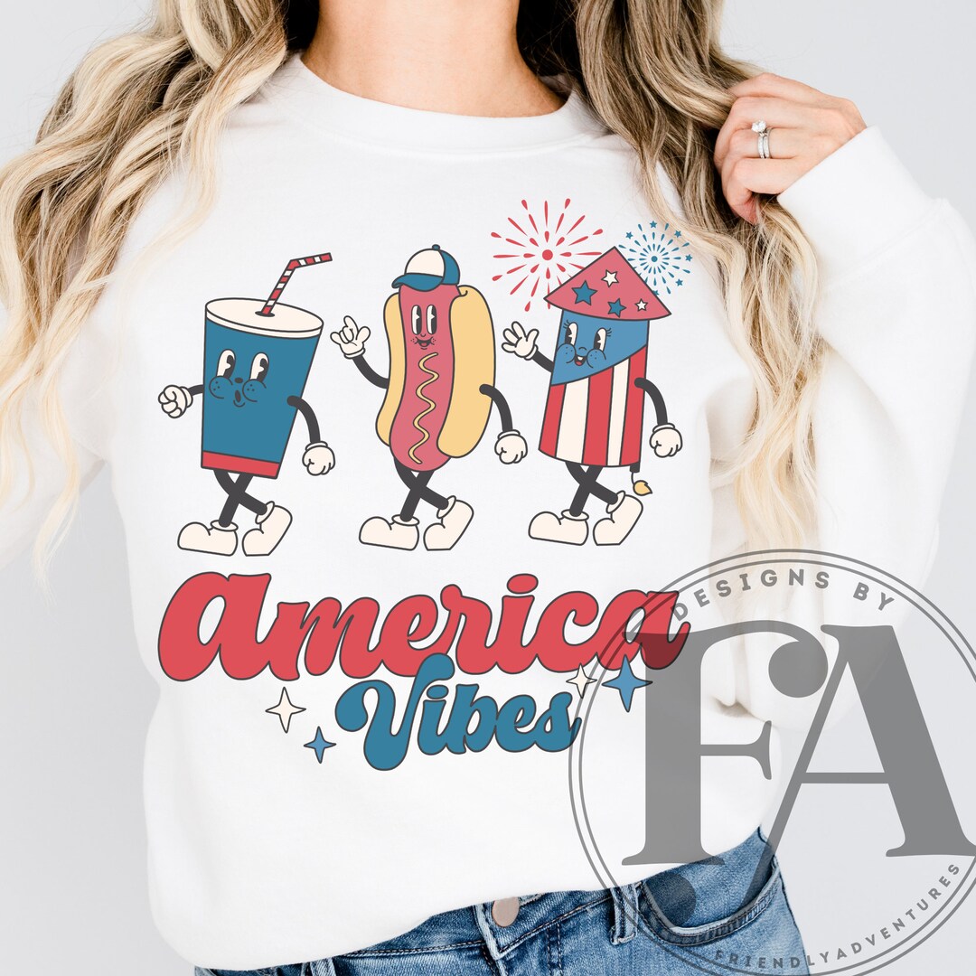 America Vibes HTV Transfer | READY to PRESS | Heat Transfer Vinyl ...