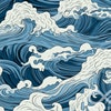 Seamless Waves Digital Art Pattern for Instant Download, Wave Pattern ...
