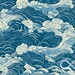 Seamless Waves Digital Art Pattern for Instant Download, Wave Pattern ...