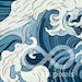 Seamless Waves Digital Art Pattern for Instant Download, Wave Pattern ...